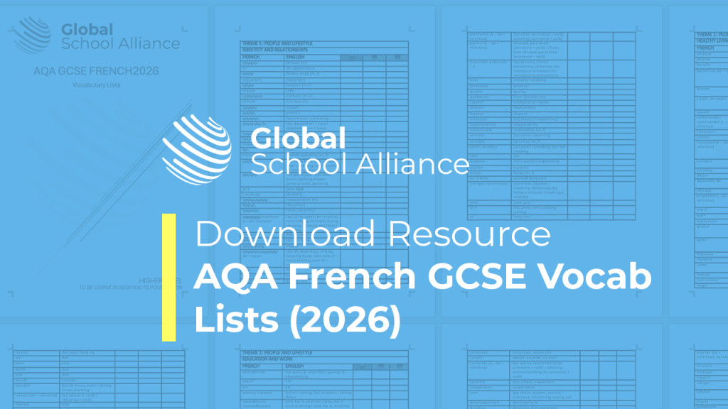 AQA French GCSE 2026 Vocabulary Lists Foundation and Higher - Global ...